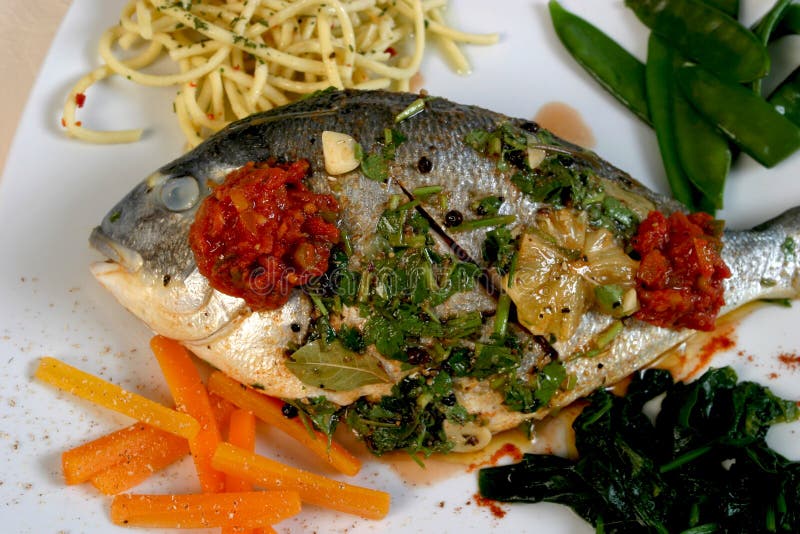 Fish roast stock image. Image of catering, decorative - 11481789