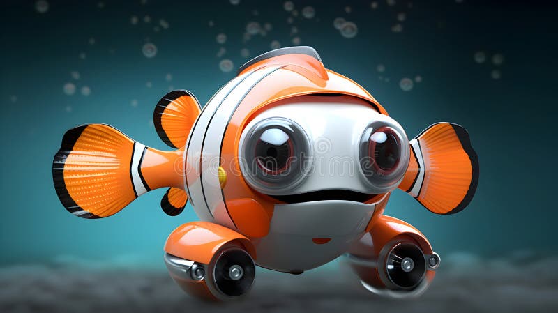 Fish Robot Technology. AI Illustration. Stock Image - Image of animal ...