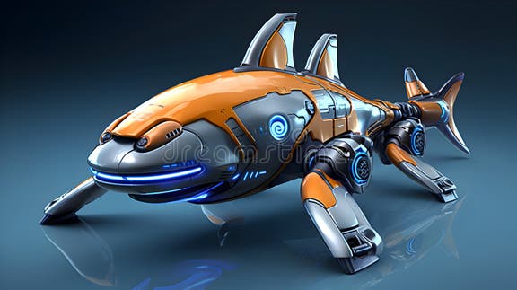 Fish Robot Technology. AI Illustration. Stock Photo - Image of robot ...