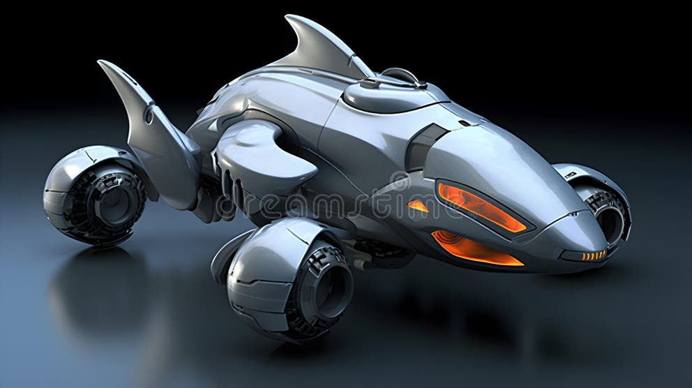 Fish Robot Technology. AI Illustration. Stock Photo - Image of shark ...