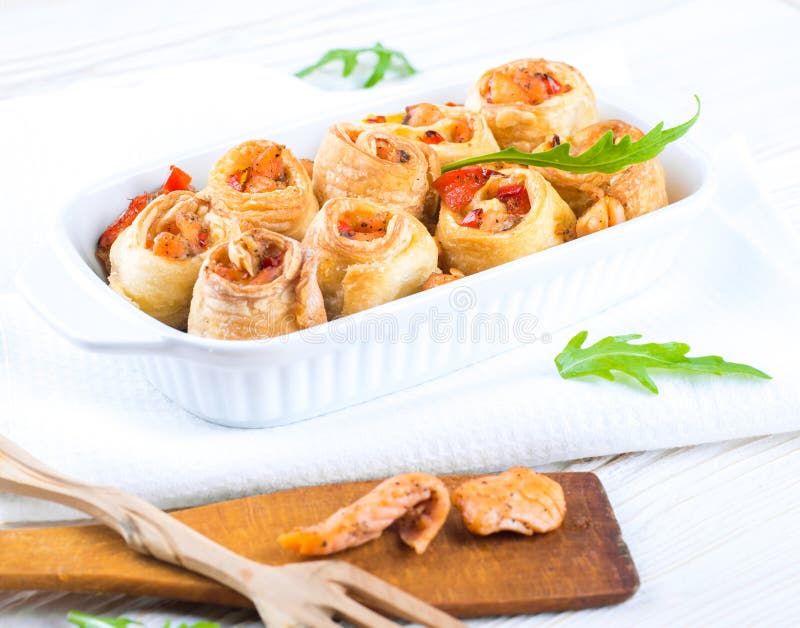 Fish roll salmon stock photo. Image of roll, fresh, wine - 40646766