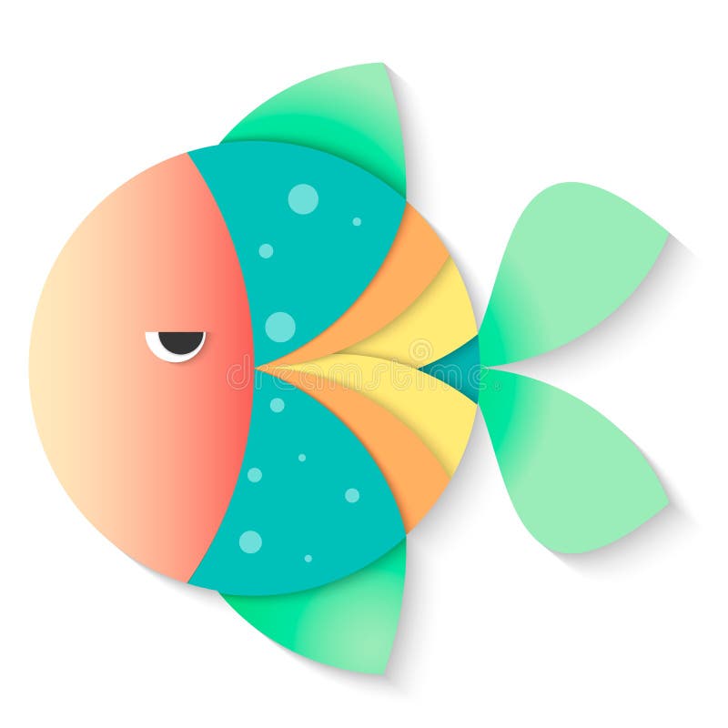 Fish round stock vector. Illustration of drawing, pale - 42678598