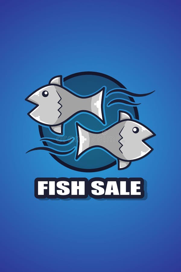 Fish Sale logo stock illustration. Illustration of japanese - 281903106