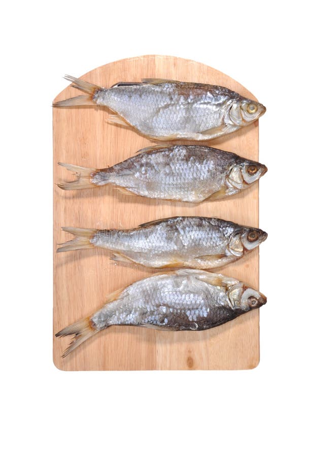 The Fish a Salty Vobla on a Board Stock Image - Image of dried, supper ...
