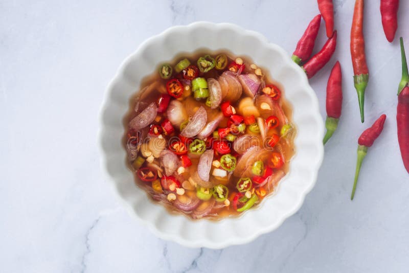 Fish Sauce with Chilly (Nam Pla Prik or Prik Nam Pla). Stock Image ...