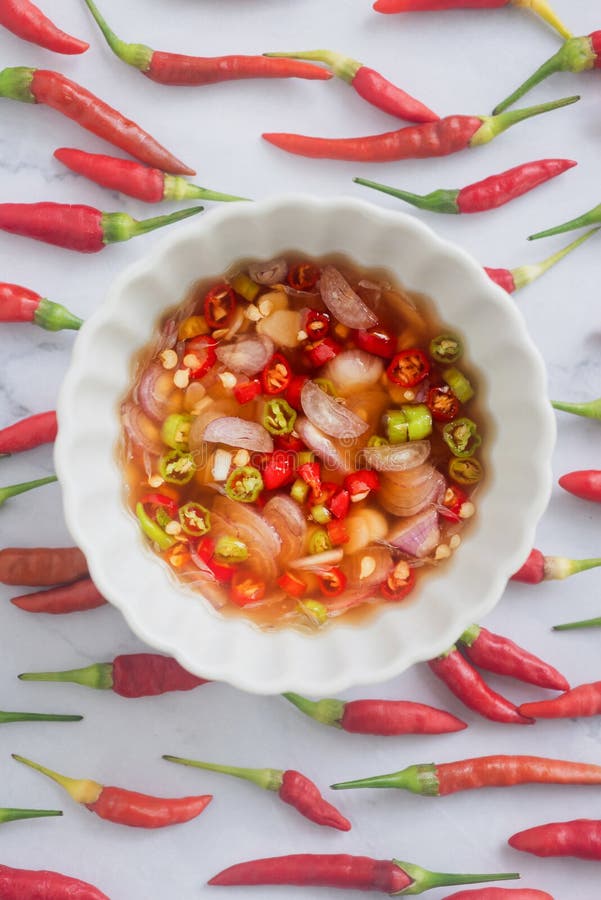 Fish Sauce with Chilly (Nam Pla Prik or Prik Nam Pla). Stock Photo ...