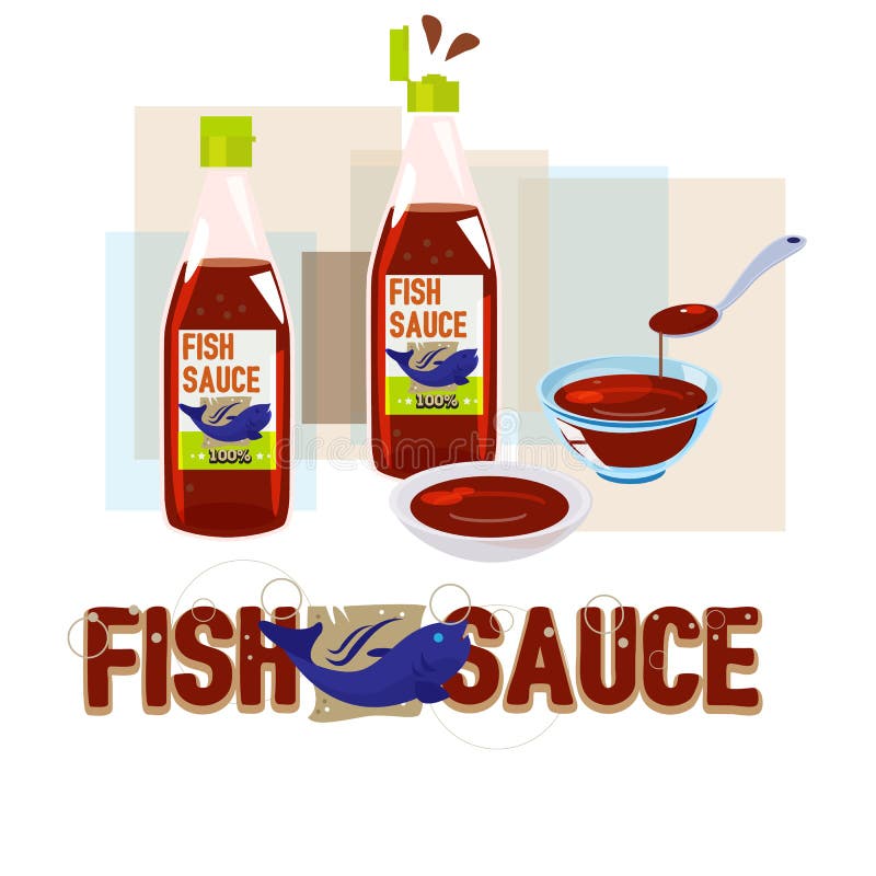 Fish Sauce Drawing Sketch Pencil Style Stock Illustration ...