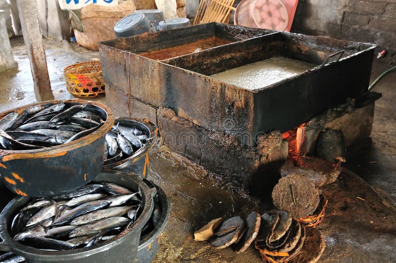 Fish Sauce Traditional Tank Production Stock Image - Image of tradition ...