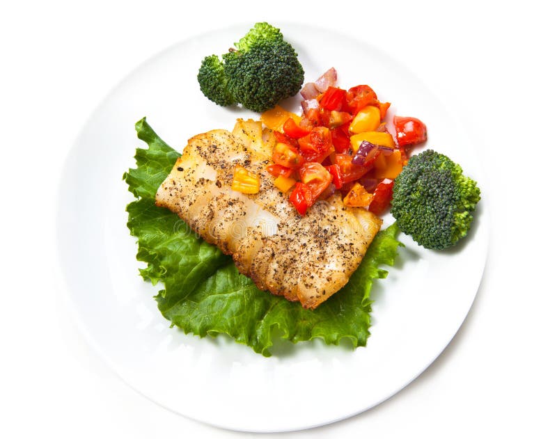 Fish saute fillet stock image. Image of dinner, halibut - 18870089