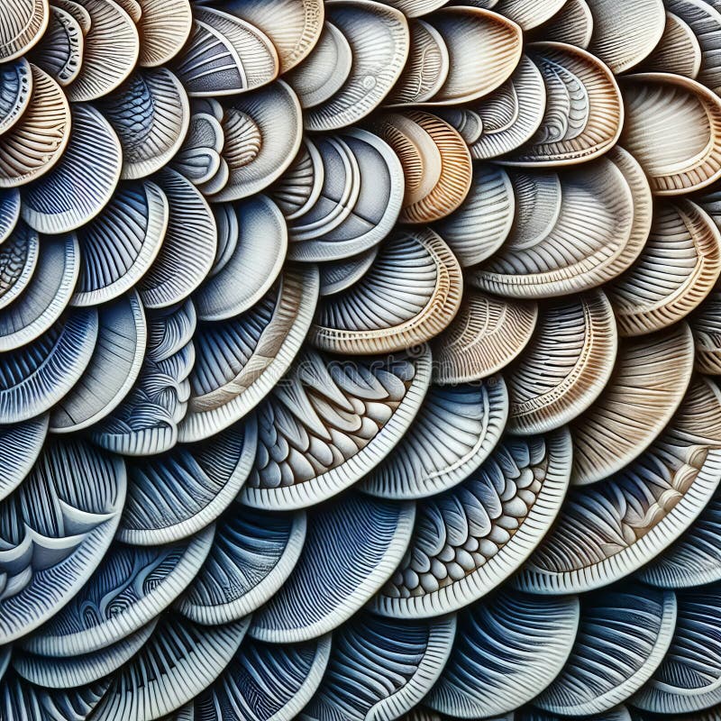 Fish Scale Pattern Detail Illustrate the View of a Fish Scale Pa Stock ...