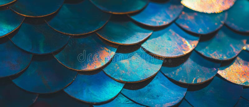 Fish Scale Tile Pattern with Vibrant Colors and Curved Lines Creates a ...