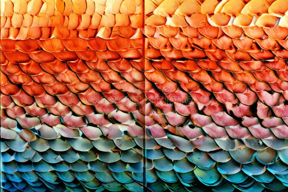 Fish Scales Composed of Multiple Images Digital Collage Stock ...