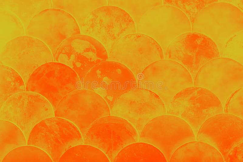 Fish Scales Japanese Pattern. Yellow and Orange Gradient Abstract ...