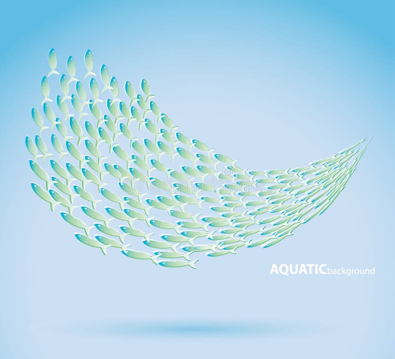 Fish school under water stock vector. Illustration of ecology - 2190382