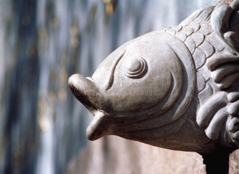 Fish sculpture on wall stock image. Image of china, beijing - 4560657