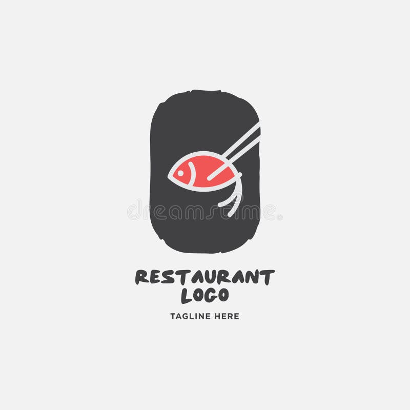 Fish and Seafood Restaurant Logo, BBQ Fish and Sushi Logo, Fish Logo ...