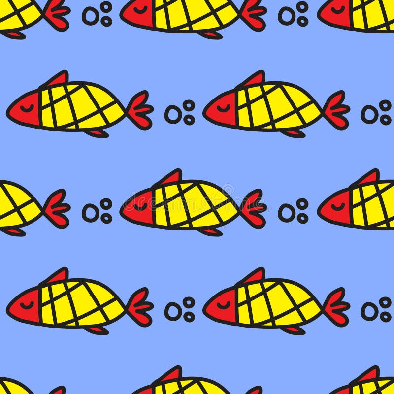 Fish Seamless Pattern, Fish Background, Fish Modern Print for Fabric ...
