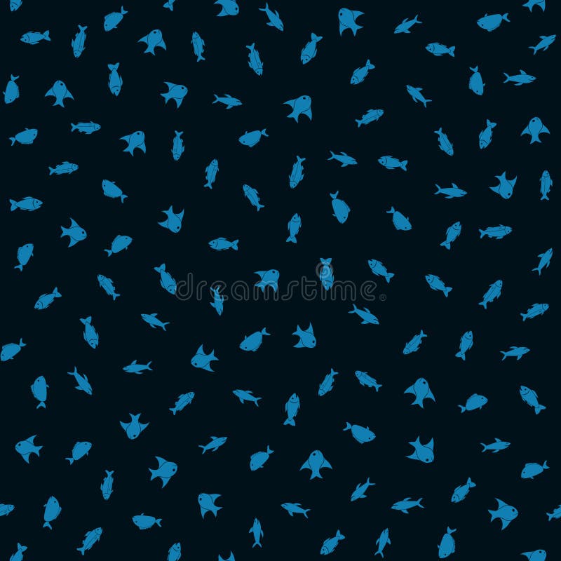 Fish Seamless Pattern Background. Vector Illustration Backdrop. Stock ...