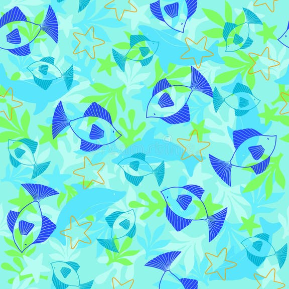 Fish Seamless Repeat Pattern Stock Illustrations – 15,767 Fish Seamless ...