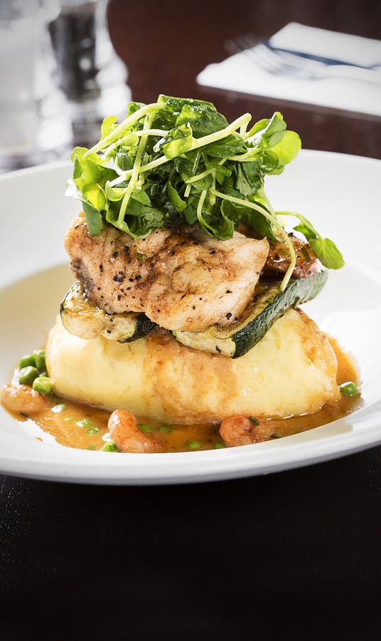 Fish and mashed potatoes stock image. Image of serbia - 52611657