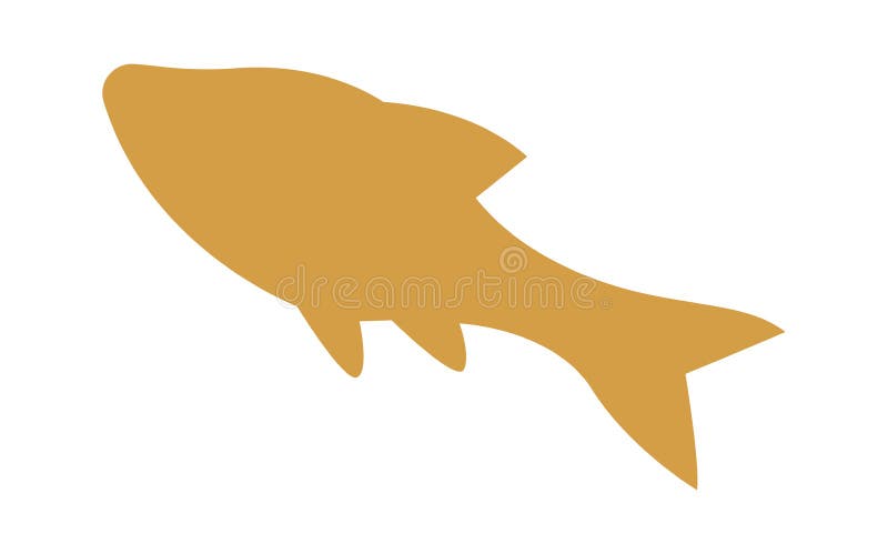 Fish Shape Flat Icon Marine Animal Silhouette Stock Vector ...