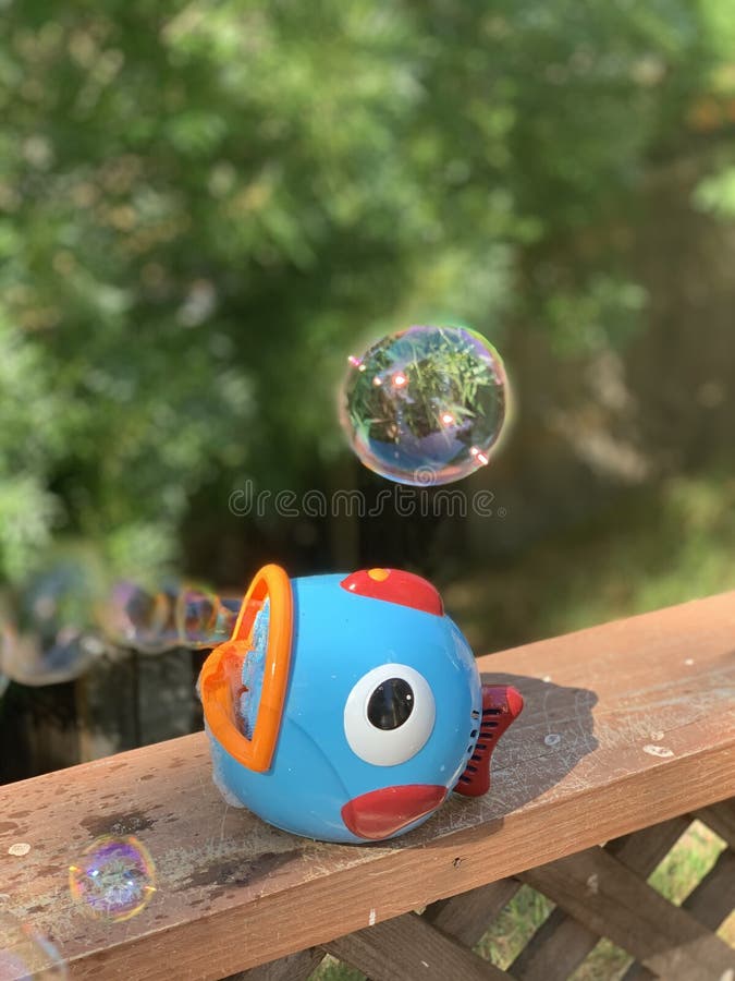 Soap Bubble in the Air from Bubble Machine Stock Image - Image of ...