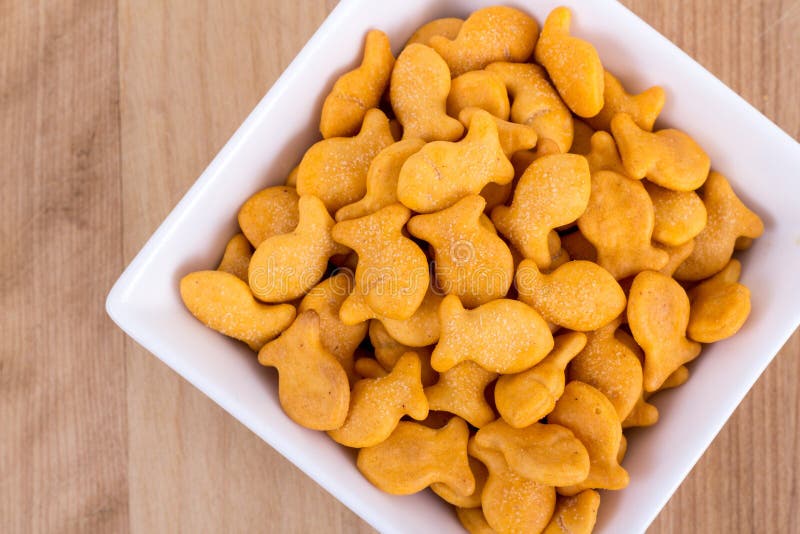 Fish Shaped Cheddar Crackers Stock Image - Image of salty, shot: 63186083