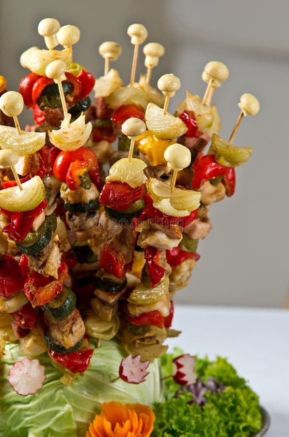 Fish shashlik buffet style stock photo. Image of breakfast - 33985906