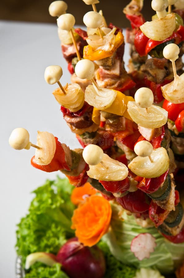 Fish shashlik buffet style stock image. Image of elegant - 33985935