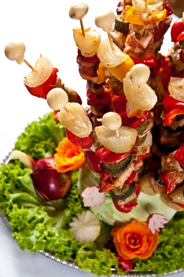 Fish shashlik buffet style stock photo. Image of table - 33985508