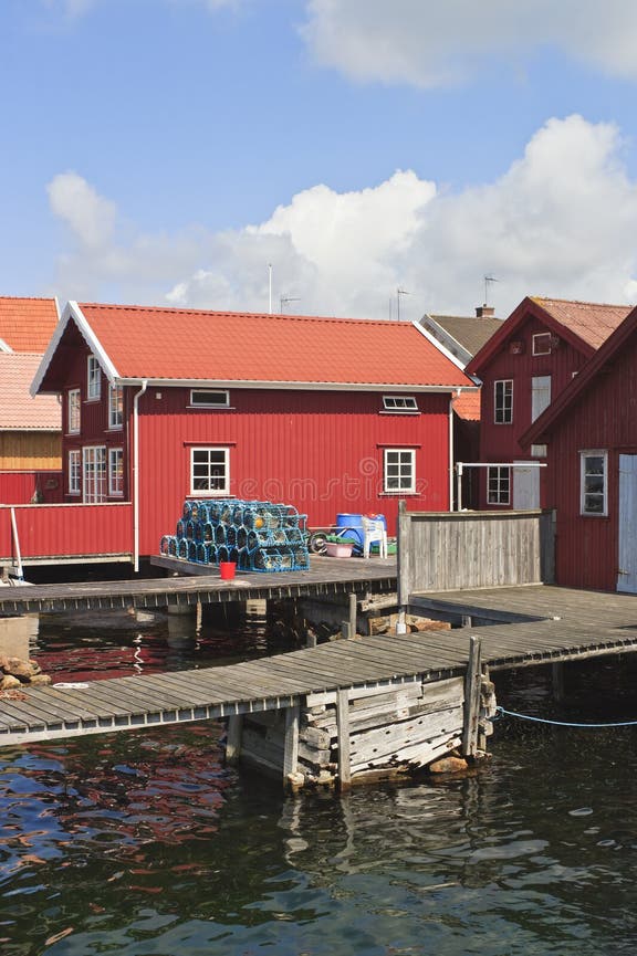 Fish Sheds stock image. Image of house, bohuslan, architecture - 25194167