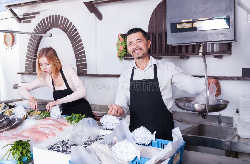 Fish shop stock image. Image of offer, beautiful, counter - 75331413