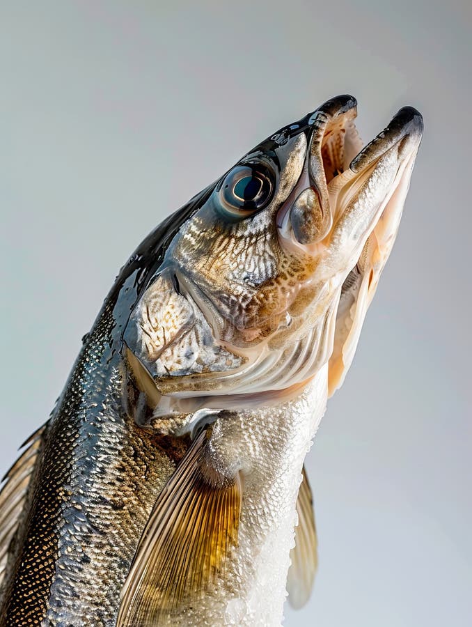 A Fish is Shown with Its Mouth Open Stock Illustration - Illustration ...