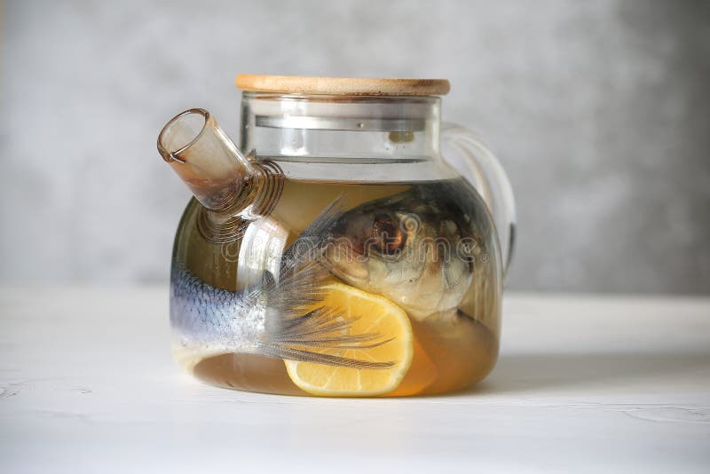 Fish and Shrimp Tea is on the Table Stock Image - Image of delicious ...