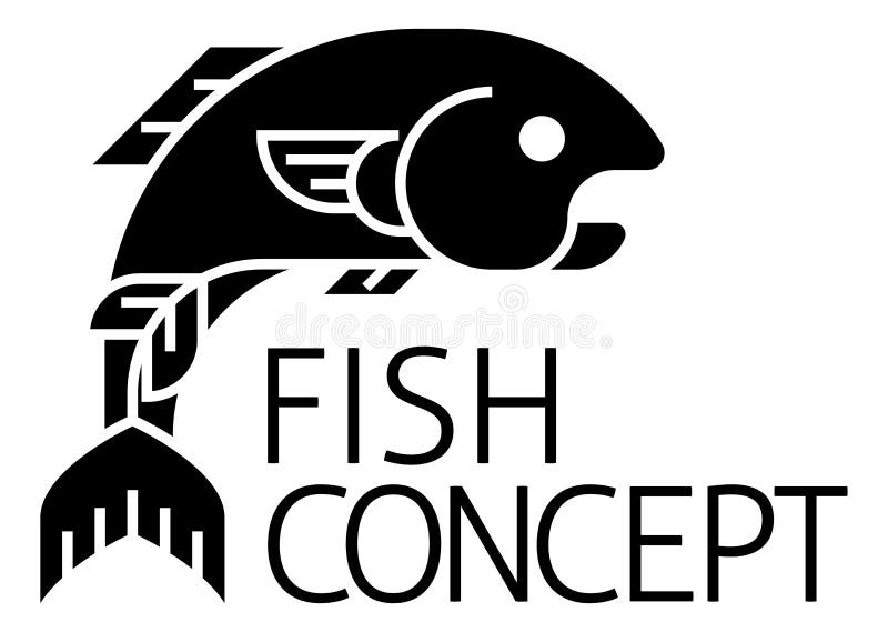 Fish Sign Label Icon Concept Stock Vector - Illustration of graphic ...