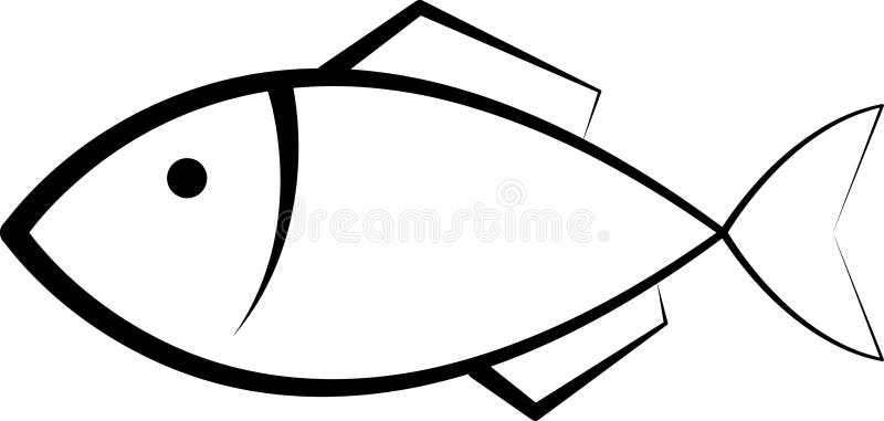 Fish Simple Black Icon. Seafood Symbol - Vector. Stock Vector ...