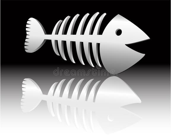 Fish skeleton stock illustration. Illustration of murder - 10356833