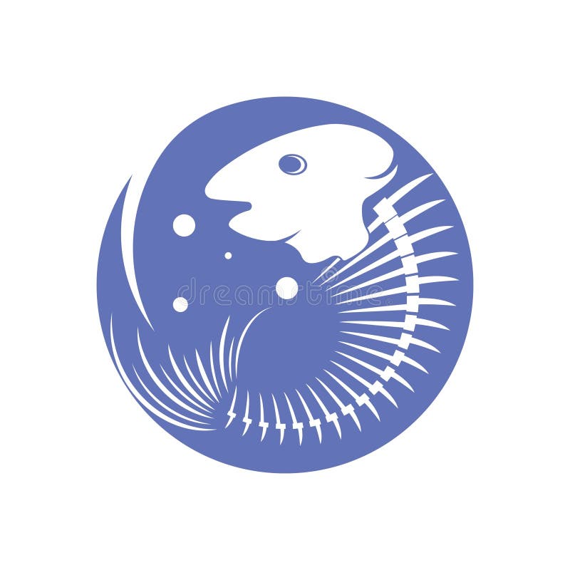 Fish Skeleton Bone Icon Vector Illustration Design Stock Illustration ...