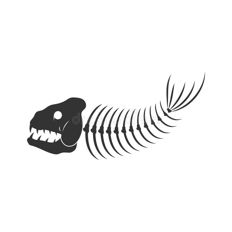 Fish Skeleton Bone Icon Vector Illustration Design Stock Illustration ...