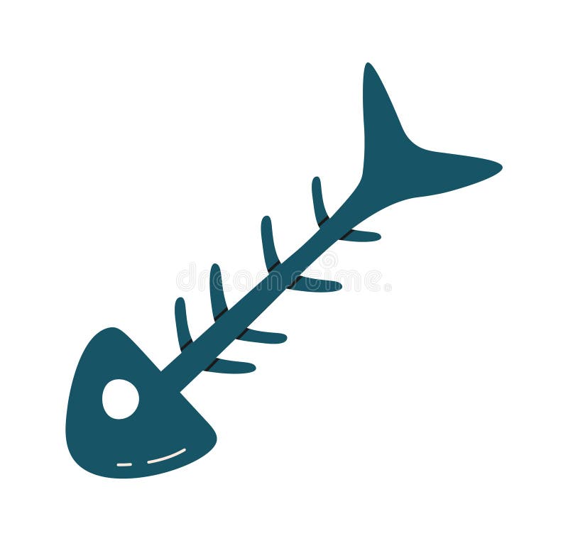 Fish Skeleton Food Waste Flat Icon Sorted Organic Garbage Stock Vector ...