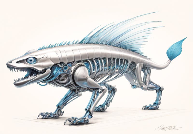 Fish Skeleton Isolated on White Stock Illustration - Illustration of ...