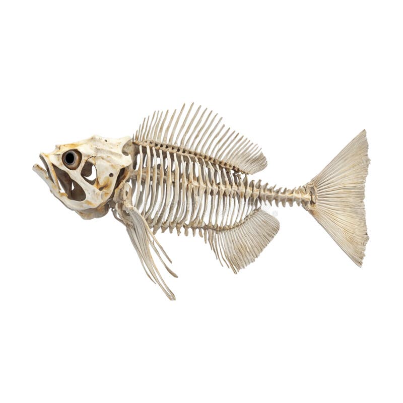 Fish Skeleton on Transparent Background - Ai Generated Stock ...