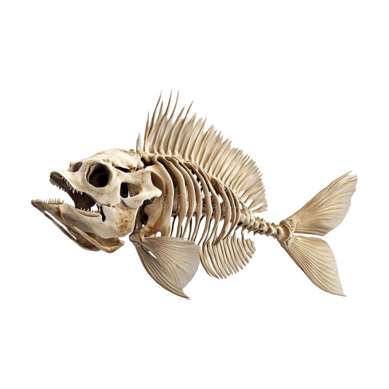 Fish Skeleton on Transparent Background - Ai Generated Stock ...