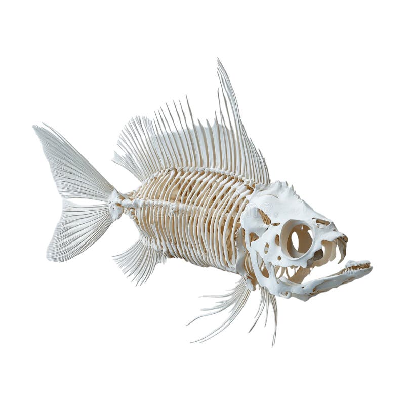 Fish Skeleton on Transparent Background - Ai Generated Stock ...