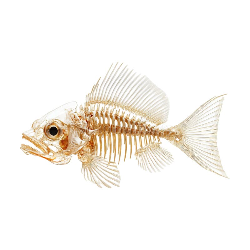 Fish Skeleton on Transparent Background - Ai Generated Stock ...