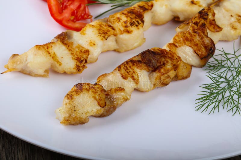 Fish skewer stock image. Image of fish, grilled, seafood - 111763457