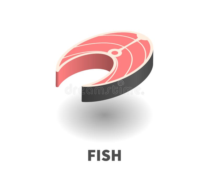 Fish Slice Icon, Vector Symbol. Stock Vector - Illustration of cuisine ...