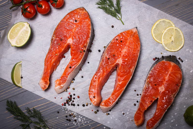 Fish Sliced on the Table for Meals. Delicious Seafood Dinner. Tr Stock ...