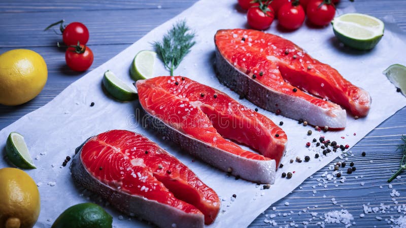 Fish Sliced on the Table for Meals. Delicious Seafood Dinner. Tr Stock ...