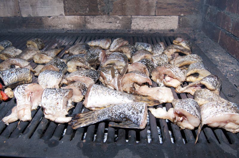 Fish Slices on grill stock image. Image of health, tasty - 29467795